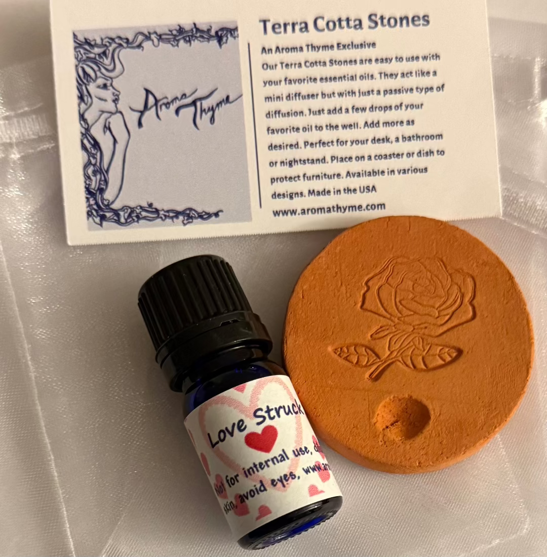 Aromatherapy Oil Terra Cotta Stone Set